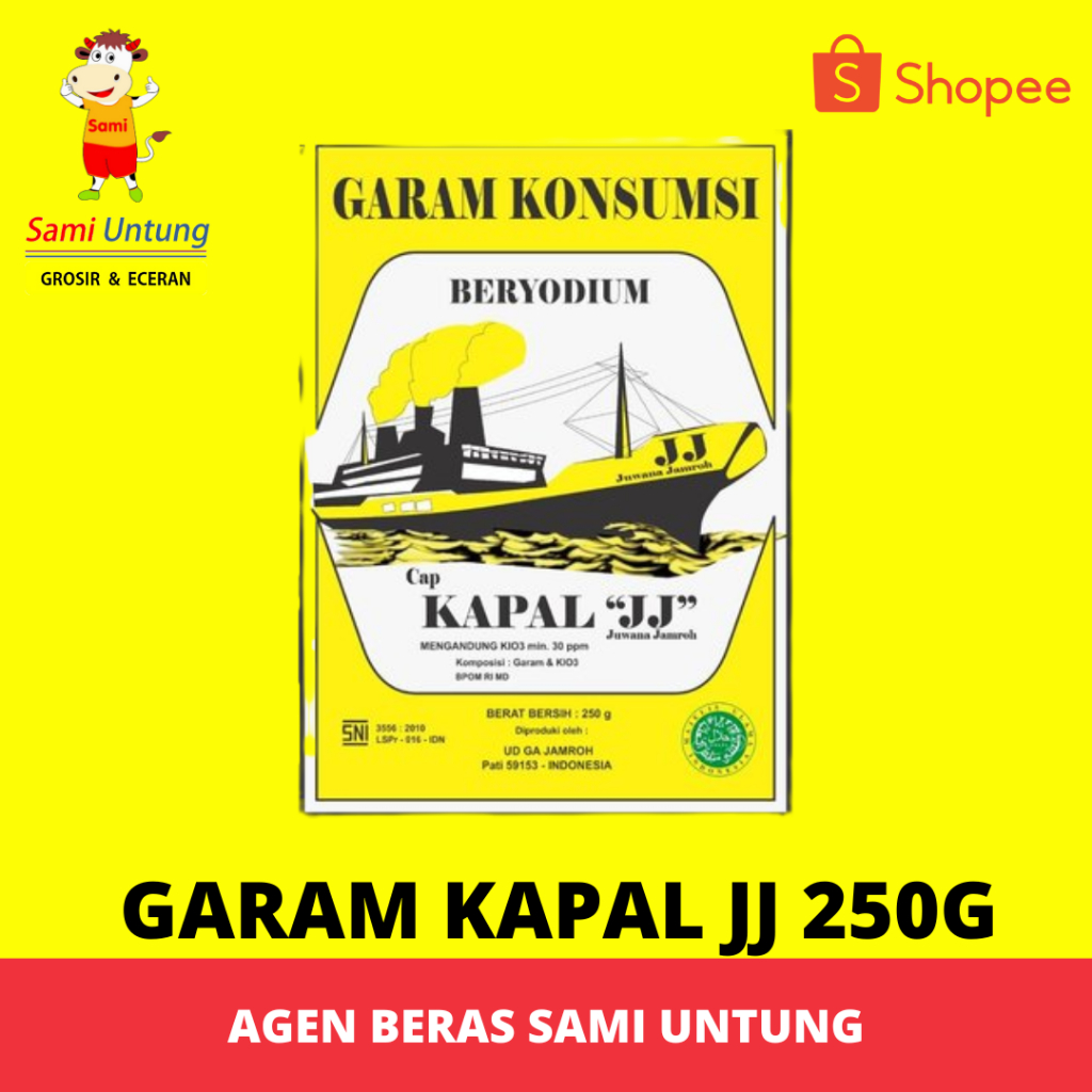 Jual Garam Cap Kapal JJ 250gr | Shopee Indonesia