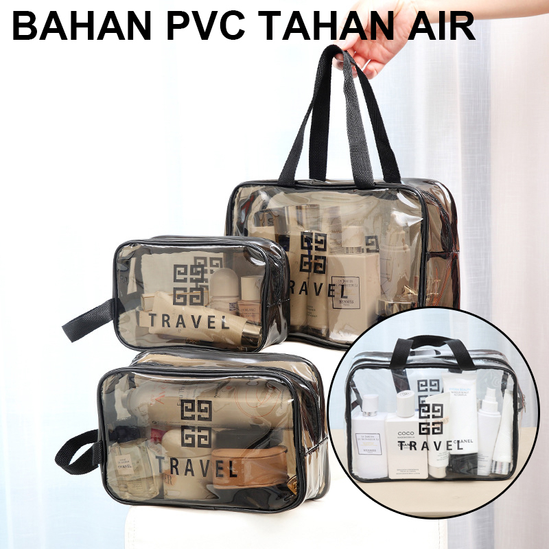 Jual Tas Trevel penyimpanan riasan Travel PVC tas jinjing transparan ...