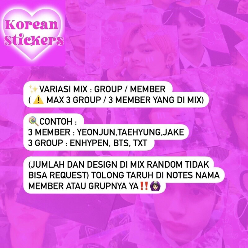 Jual KOREAN MAIL STICKERS PURIKURA 4x4cm Pt.2 | STICKER VINYL ALA ...