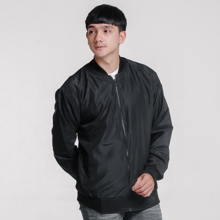 Jual Jaket Bomber Man - Jaket Bomber - Jaket Polos Pria | Shopee Indonesia