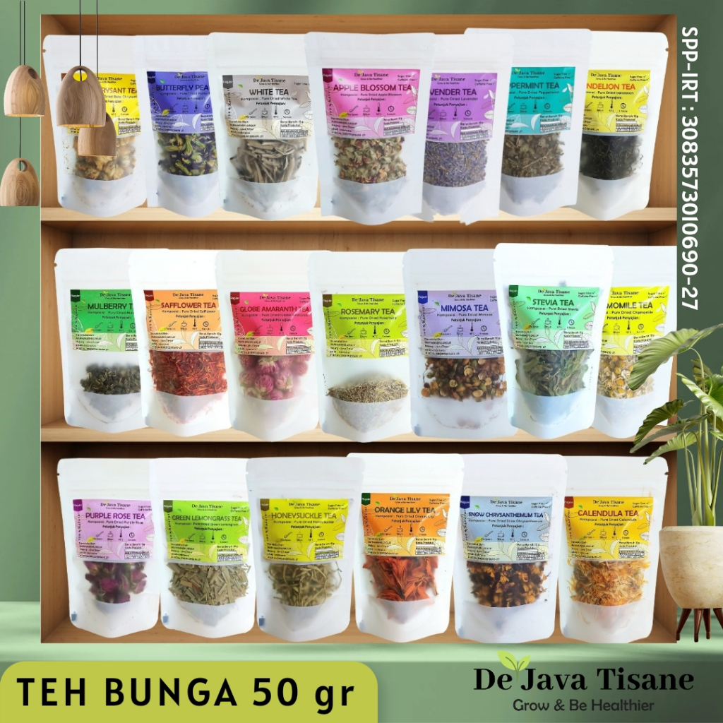 Jual Teh Bunga Flower Tea All Variant 50 gr Teh Chamomile Spearmint ...