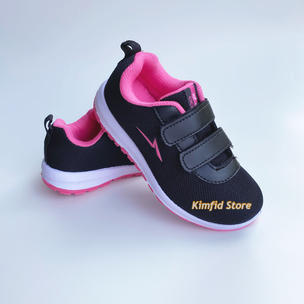 Jual Sepatu anak perekat ando nitta velcro hitam pink | Shopee Indonesia
