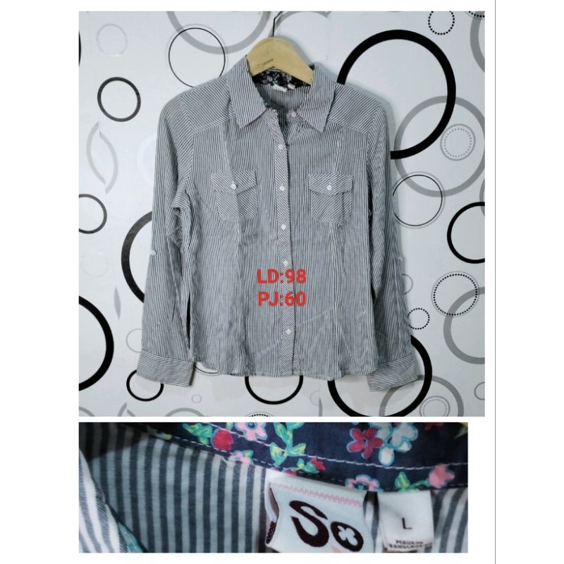 Jual Blouse dan Kemeja Lengan Panjang dan Lengan Pendek Preloved Thrift ...
