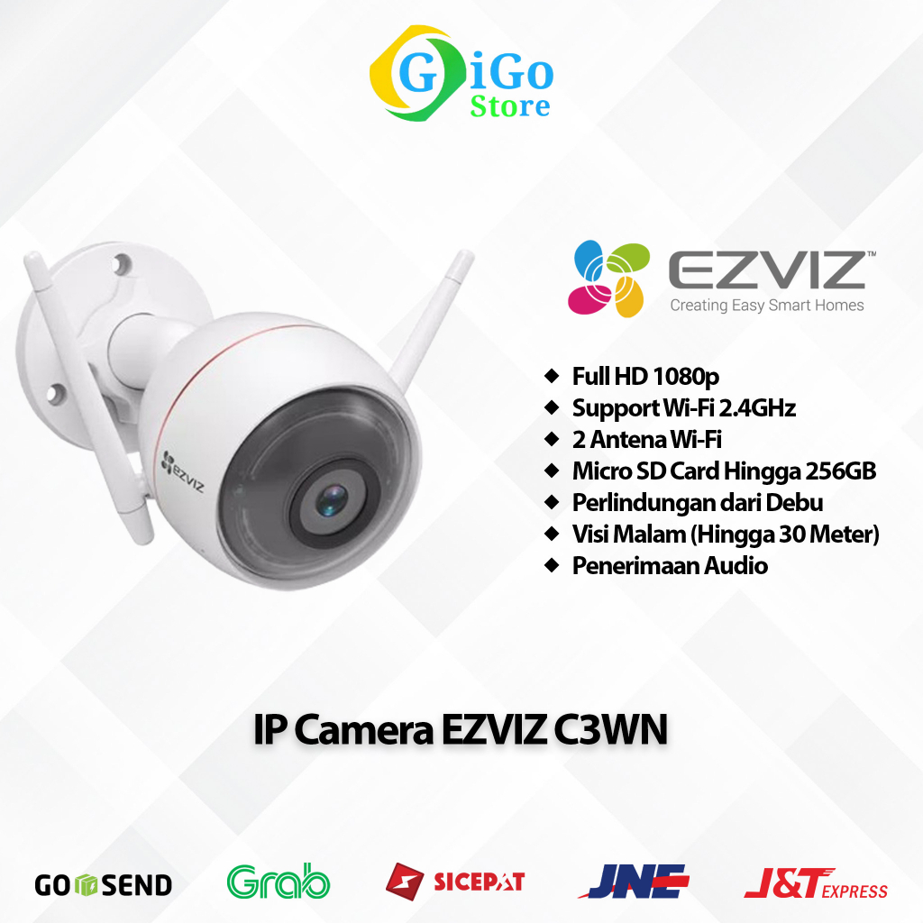 Jual IP Camera Ezviz C3WN Full HD 1080p Wifi Outdoor CCTV Rumah Kantor ...