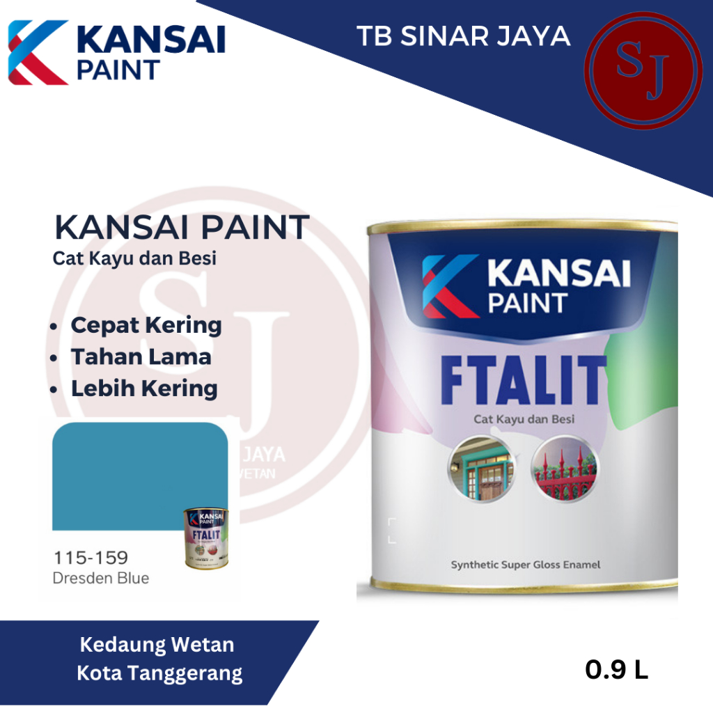 Jual Cat Kayu dan Besi Kansai Paint Ftalit Warna Glos 1kg 115 - 159 ...