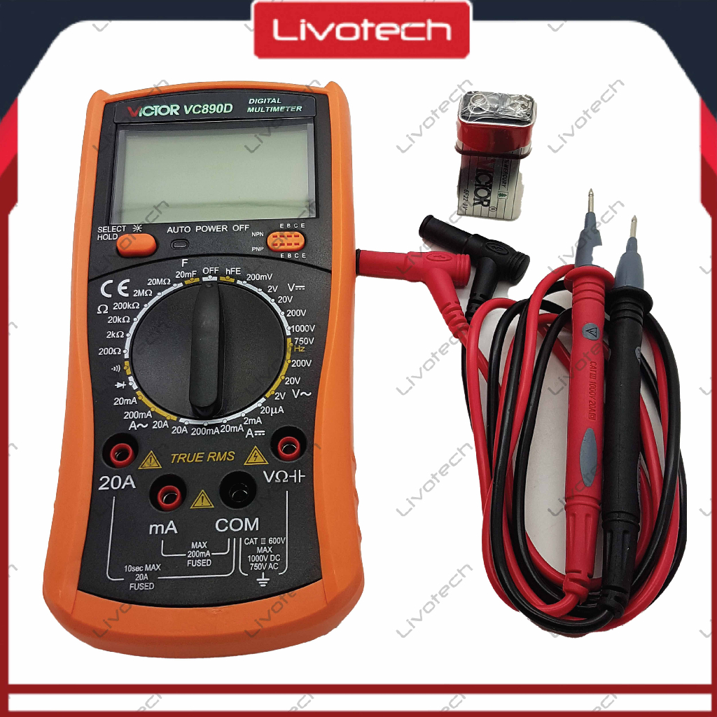 Jual MULTITESTER DIGITAL VICTOR VC890D MULTI METER AVO AVOMETER VC 890D ...