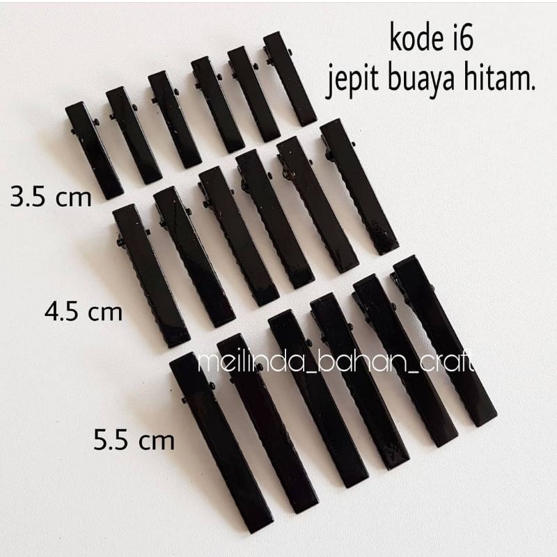 Jual (12 pcs) JEPIT BUAYA ALLIGATOR CLIP JEPIT POLOS JEPIT BESI HITAM ...