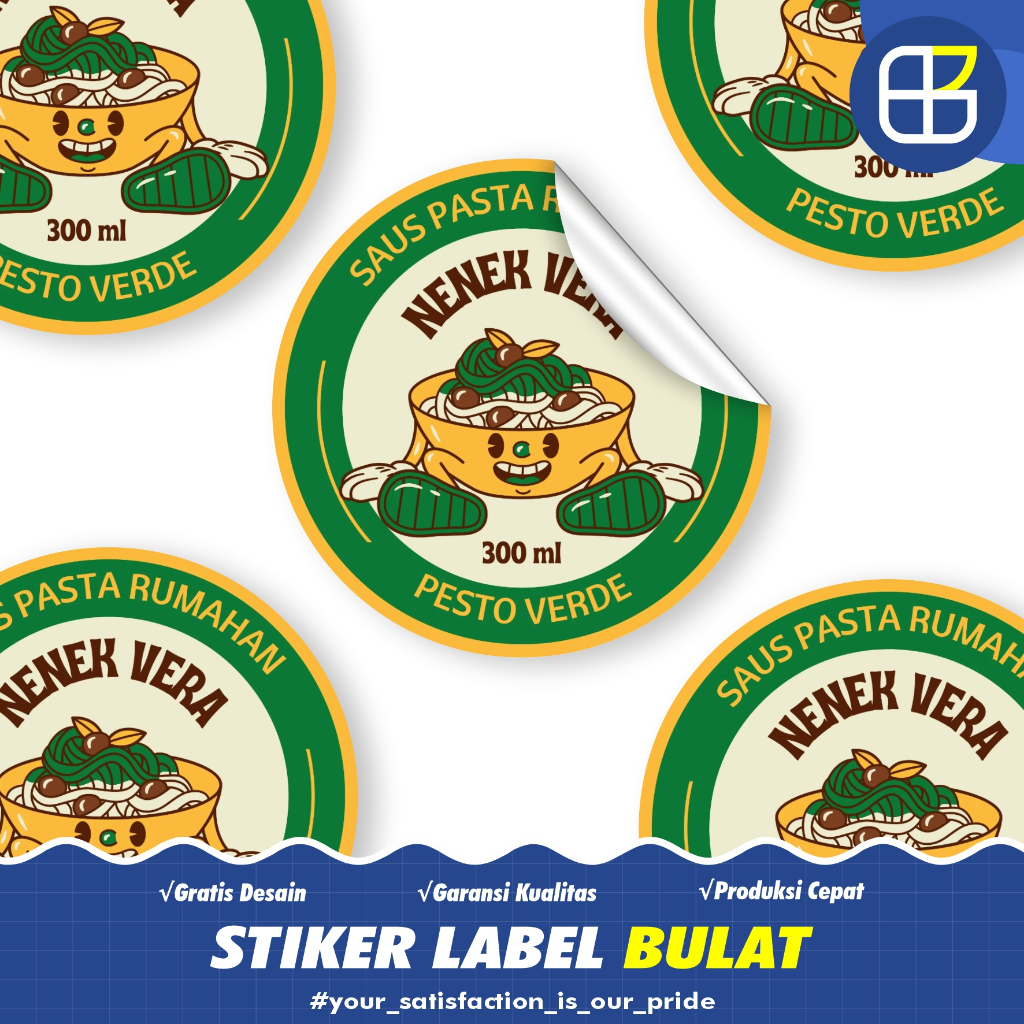 Jual STIKER LABEL BULAT | Stiker Kemasan | Stiker Label Makanan ...
