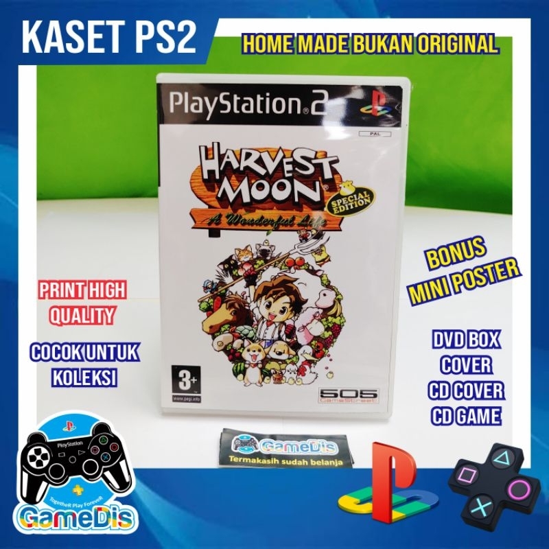 Jual PS2 Kaset HARVEST MOON Wonderful Life | High Quality | Shopee ...