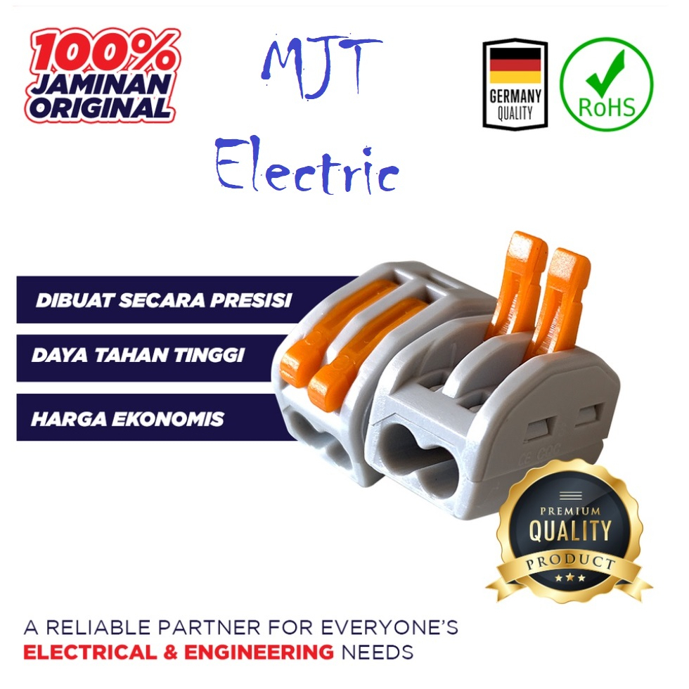 Jual WAGO PCT-212 Connector 2 Wire Compact Terminal Block Lever Cage Clamp 2P - mjt - om ...