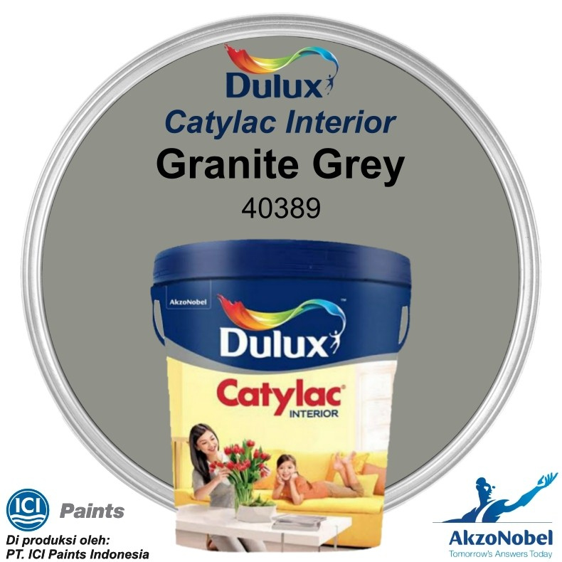 Jual CAT TEMBOK INTERIOR & EXTERIOR DULUX CATYLAC GRANITE GREY 40389 5 ...
