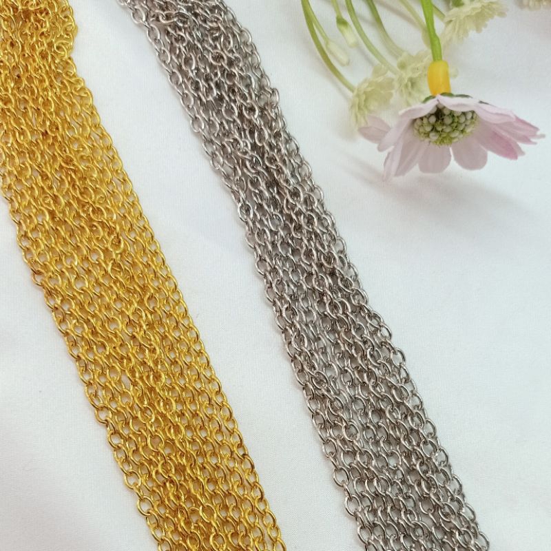 Jual (1 meter) Rantai nuri uk.09 / rantai bahan gelang kalung | Shopee ...