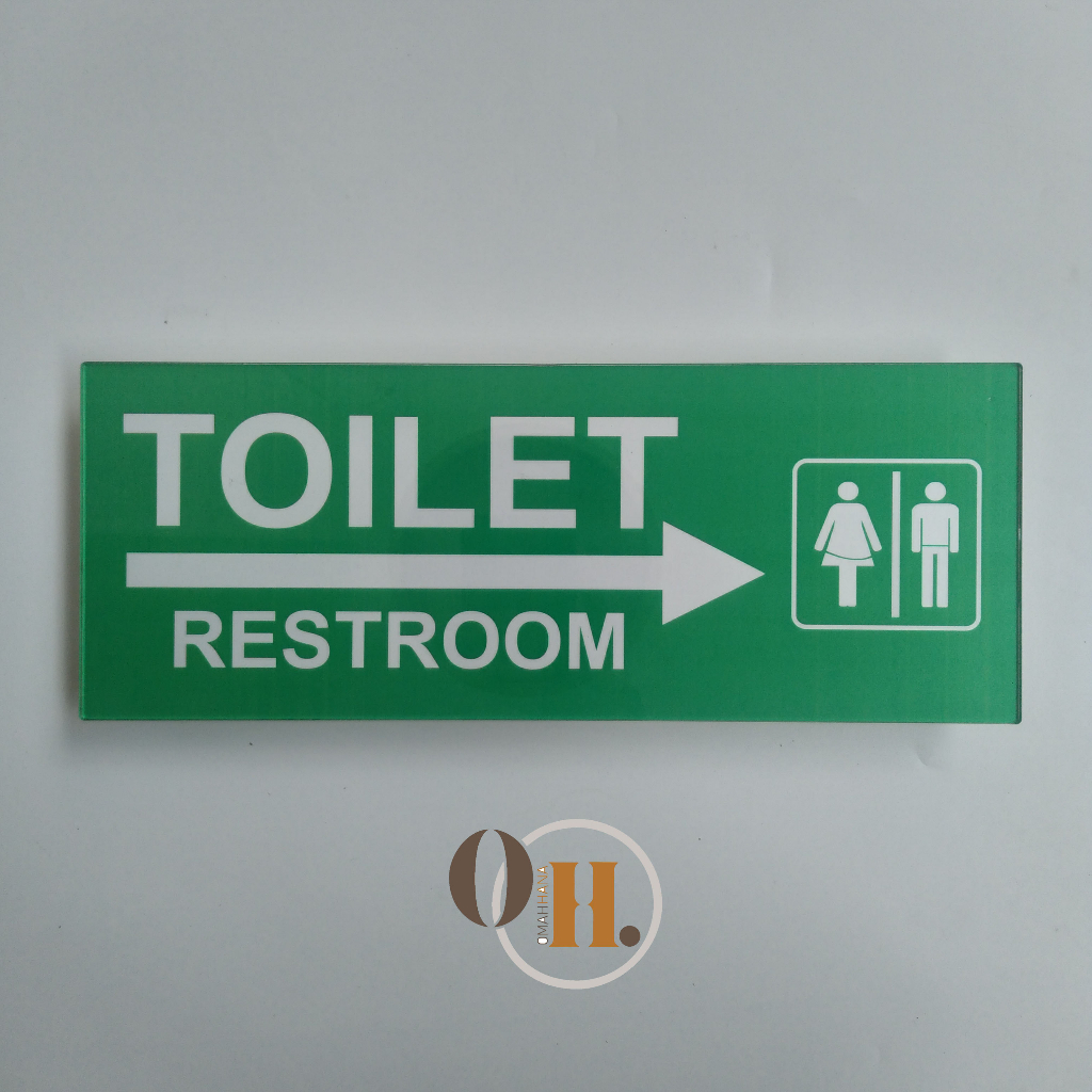 Jual Papan Akrilik Penunjuk Arah Toilet Akrilk Restroom Akrilik Toilet Shopee Indonesia