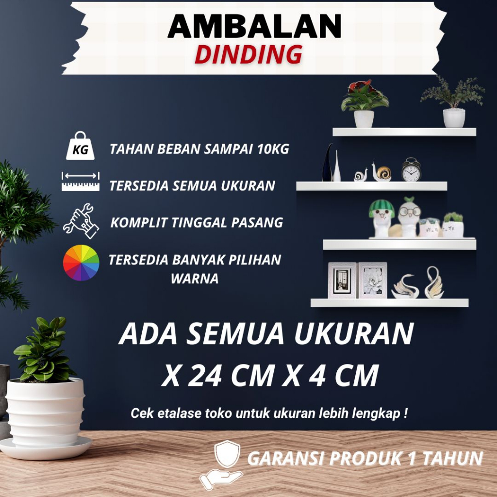 Jual Rak Dinding Minimalis Ambalan Hiasan Papan Hambalan Kayu Laci ...