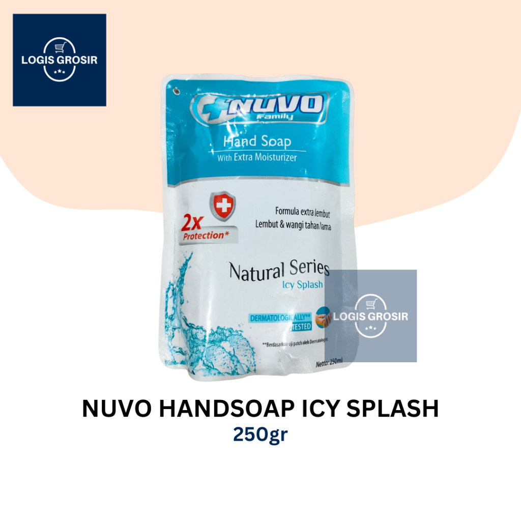 Jual Nuvo Hand Soap Icy Splash 250ml 250 ml - Sabun Cuci Tangan Biru ...