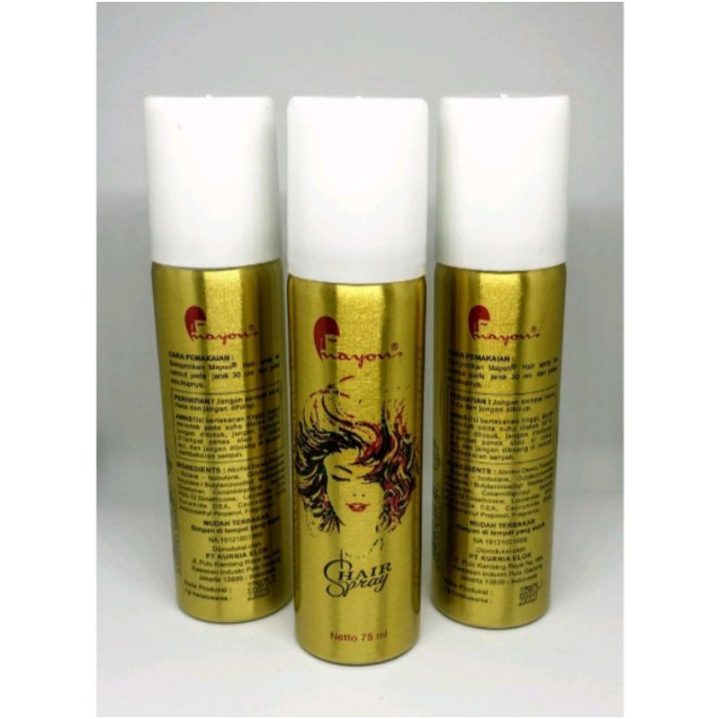 Jual Mayon Hair spray hairspray Rambut Sanggul 75ml, 150ml, 250ml ...