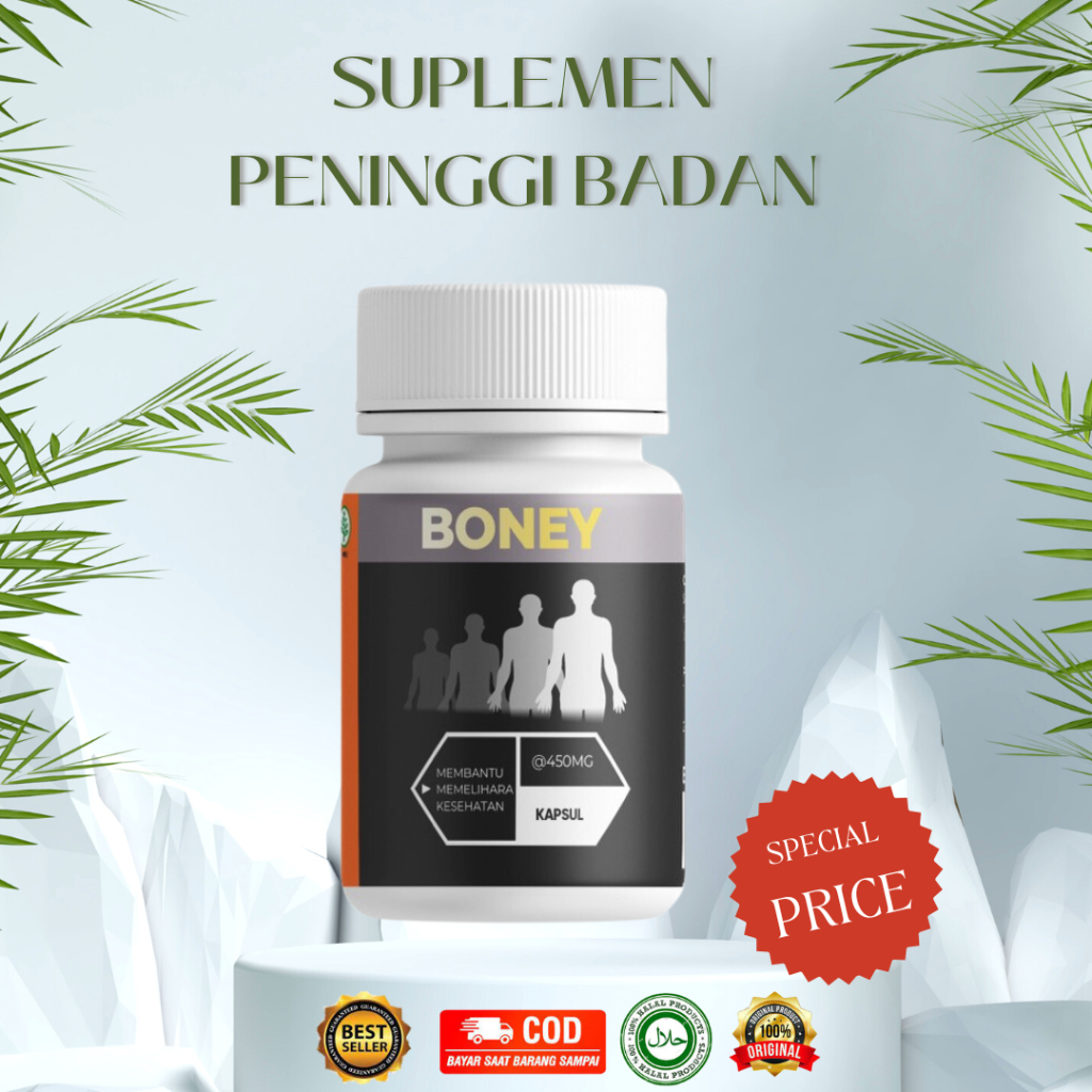 Jual SUPLEMEN PENINGGI BADAN BONEY / PENINGGI HERBAL PENINGGI BADAN ...