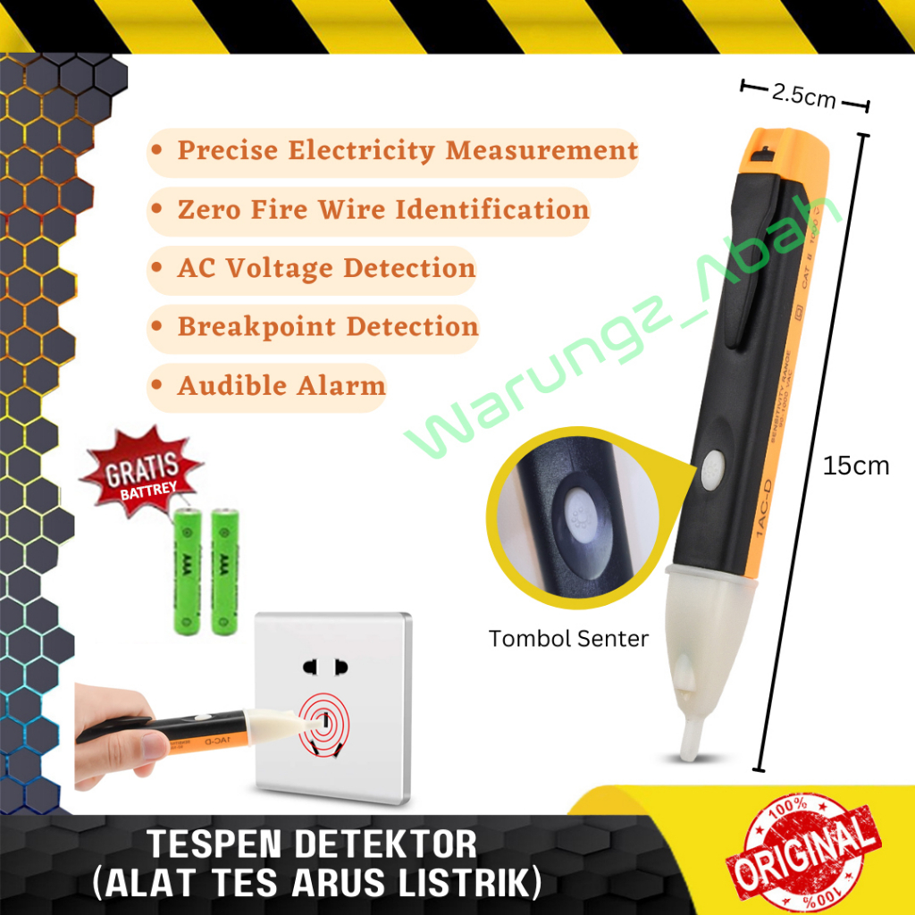 Jual ALAT UKUR PENGUKUR CEK TES ARUS TEGANGAN LISTRIK OBENG TESPEN ...
