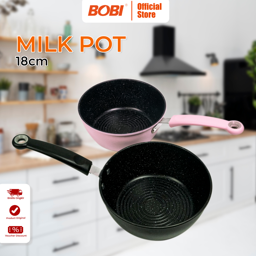 Jual BOBI - Milk Pot atau Panci Susu Rebus 18cm // Panci Anti Lengket ...