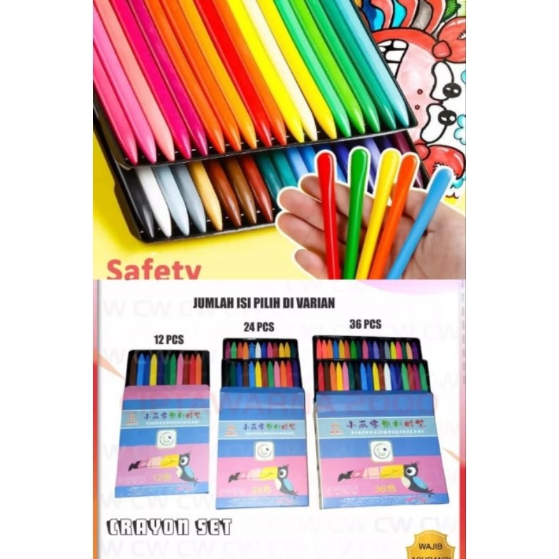 Jual CRAYON SET VIRAL ANAK ANTI AIR | ANTI PATAH ISI 12-36 PCS | Shopee ...