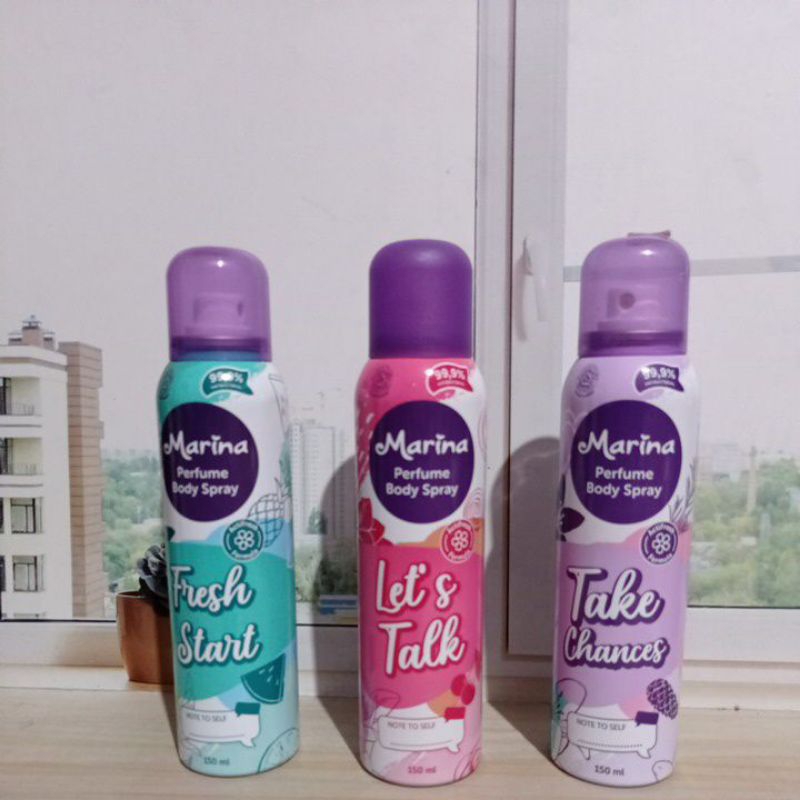 Jual MARINA Perfume Body Spray//3 varian rasa | Shopee Indonesia
