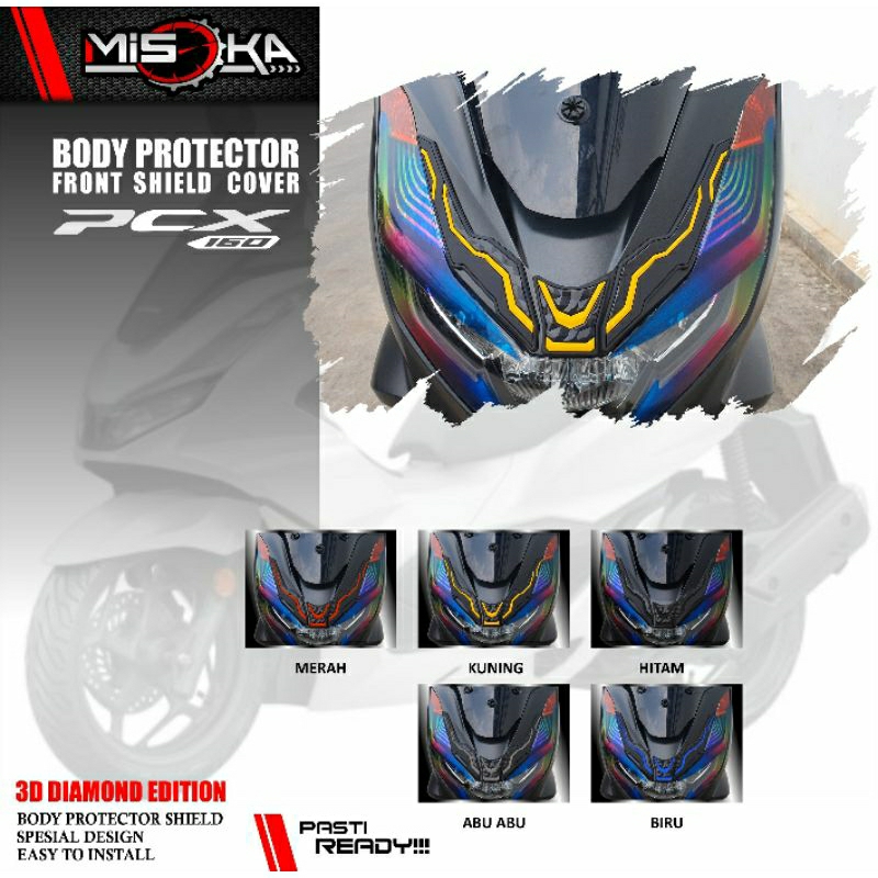 Jual Misoka Front Shield Cover Pcx 160/Aksesoris Motor Honda/Rubber ...