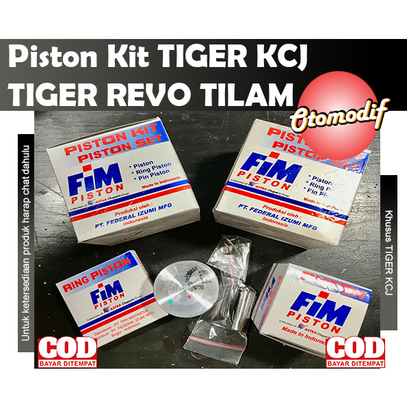 Jual PAKET PISTON KIT RACING BOREUP TIGER TILAM TIGER REVO KCJ ALL SIZE ...