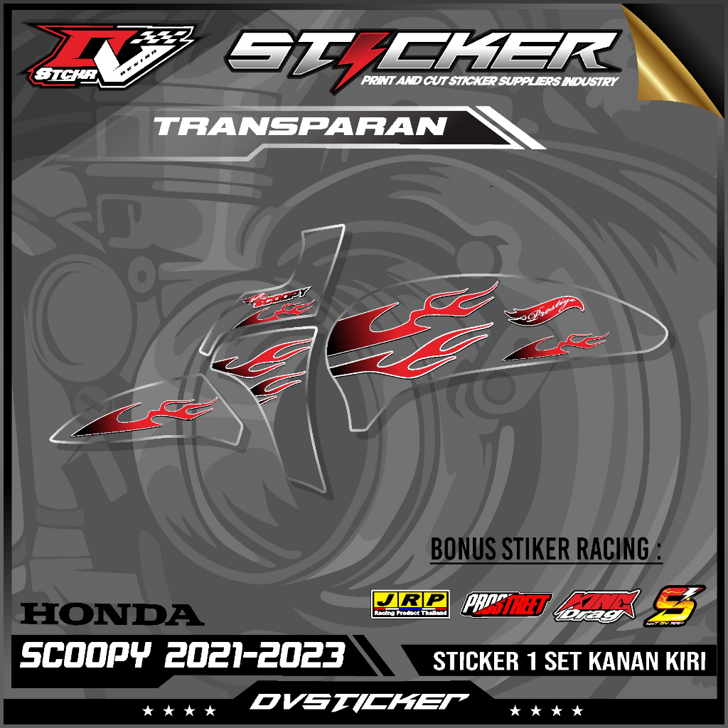Jual Stiker Transparan Viral Scoopy New 2021 Striping Scoopy Prestige ...