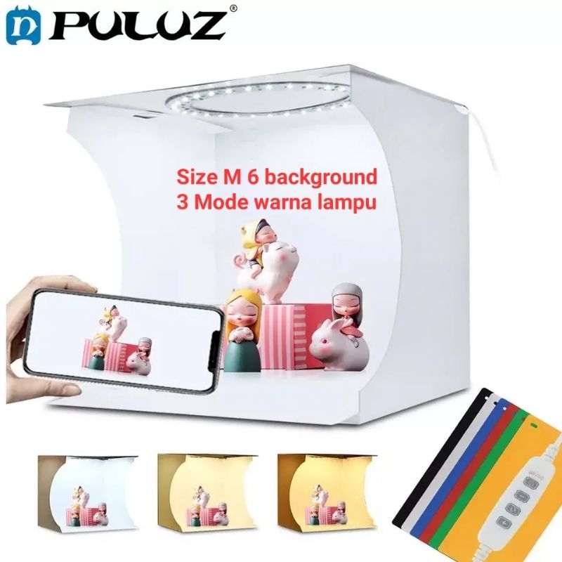 Jual Mini studio box lengkap led lighting layar latar background mini ...