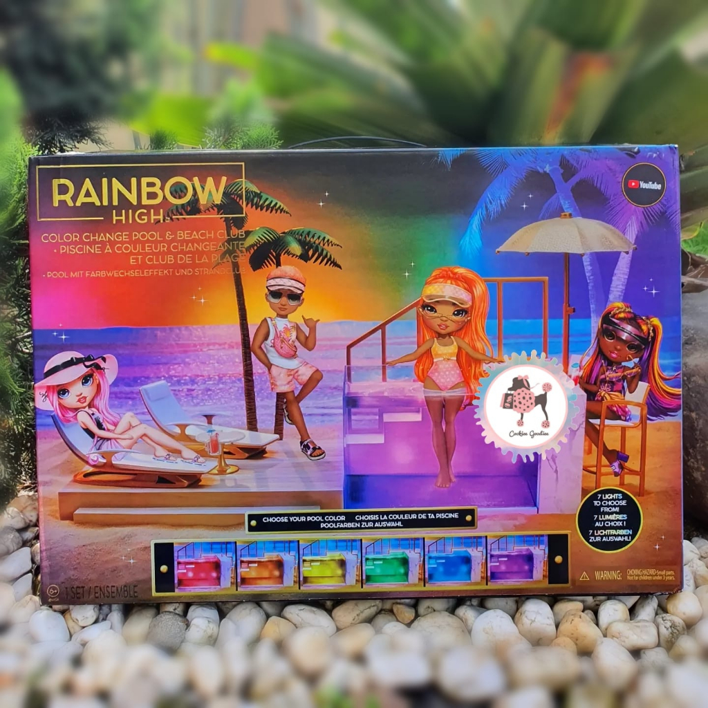 Jual Rainbow High Color Change Pool and Beach Club Playset | Shopee ...