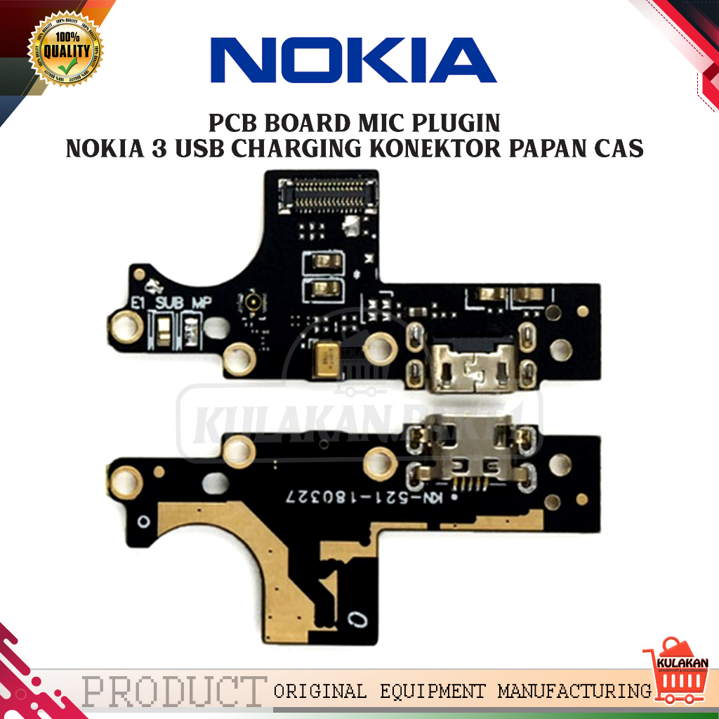 Jual PCB BOARD MIC PLUGIN NOKIA 3 USB CHARGING KONEKTOR PAPAN CAS NEW ...