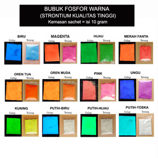 Jual Bubuk fosfor glow in the dark paint serbuk fosfor in the dark ...
