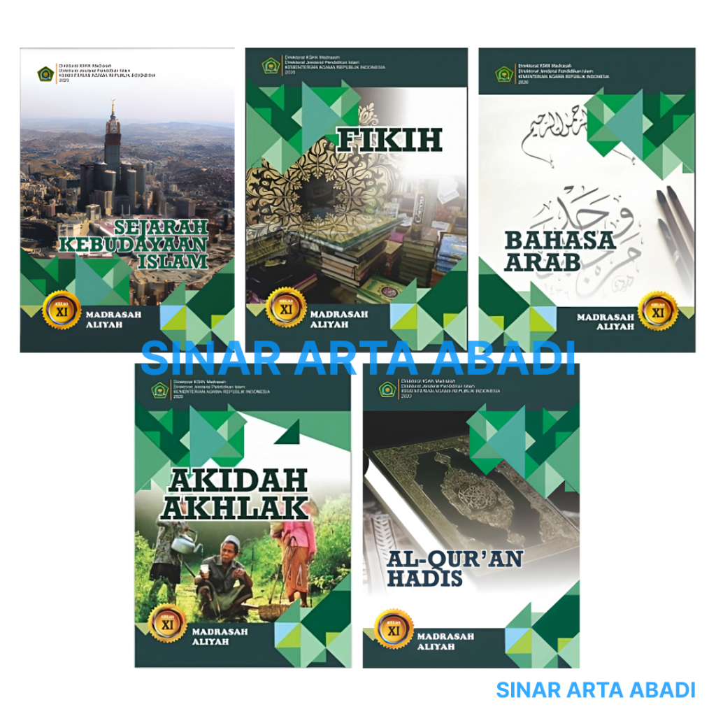 Jual Buku Akidah Akhlak Fikih Bahasa Arab Alquran Hadis SKI Paket MA kelas 11 Kemenag | Shopee ...