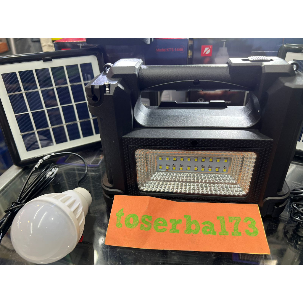 Jual Speaker Solar Panel Kts-1446 + Emergeny dan Senter Bonus bohlam led | Shopee Indonesia