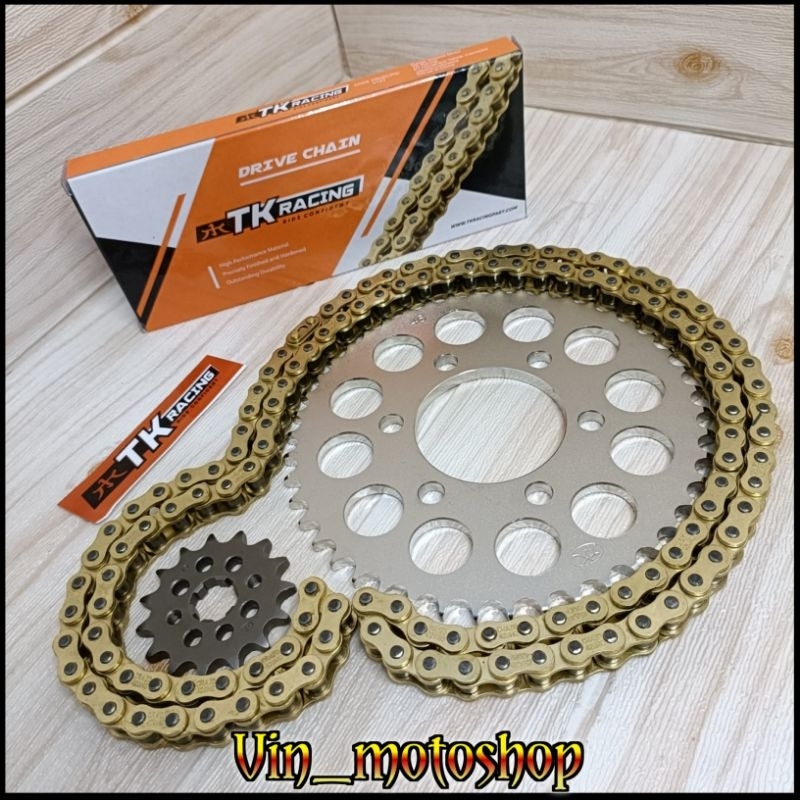 Jual gir gear set 428 TK Racing / sss New CBR 150 R k45N / k45R / New CB 150 X Lubang baut 6 ...