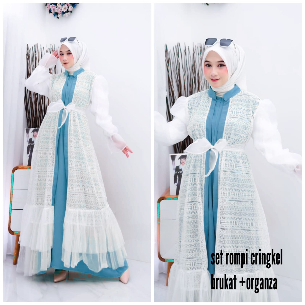 Jual Karmila drees gamis wanita 2in terbaru kekinian baju kondangan ...