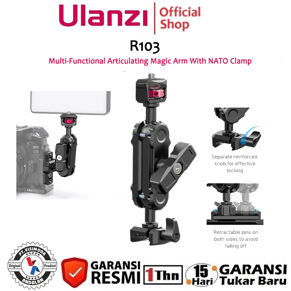Jual Ulanzi R103 Multi-Functional Articulating Magic Arm With NATO ...