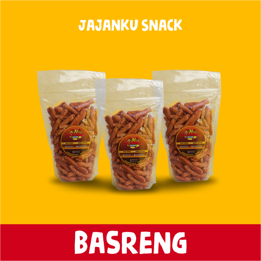 Jual Basreng | Bakso Goreng | Standing pouch | 250 gram | 500 gram | 1 ...