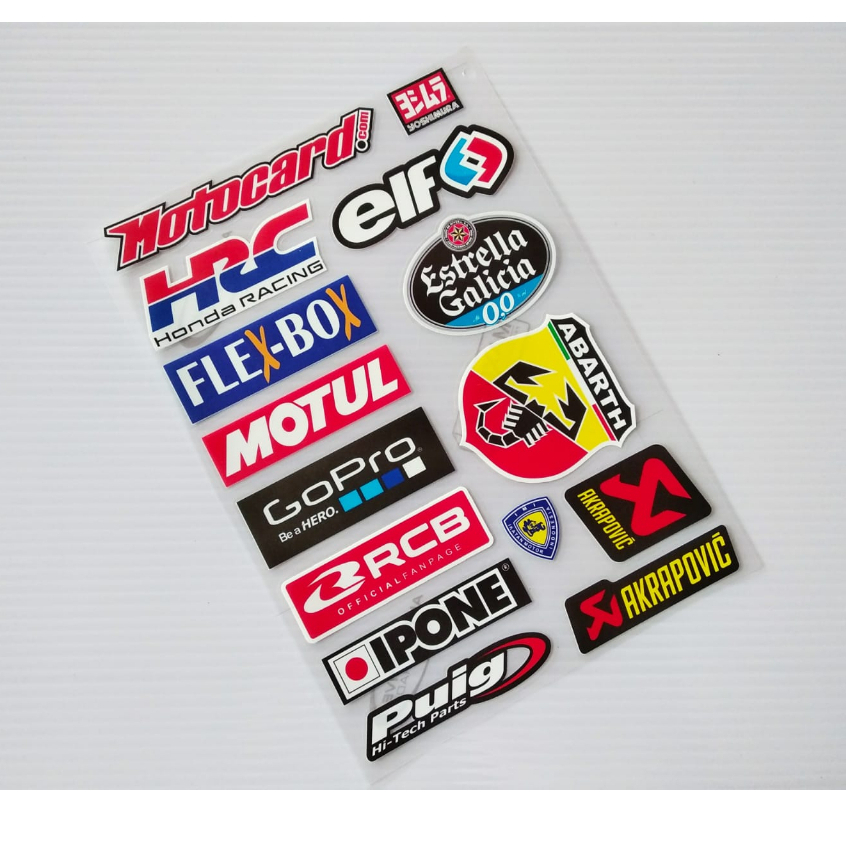 Jual Sticker Sponsor UV Sticker Racing 1 Pack - Setiker Sponsor Racing ...