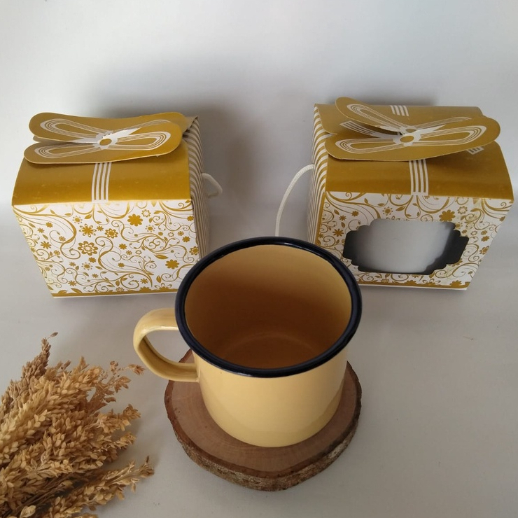 Jual Souvenir Pernikahan Cangkir Enamel 200ml Gelas Gagang Kaleng Warna ...