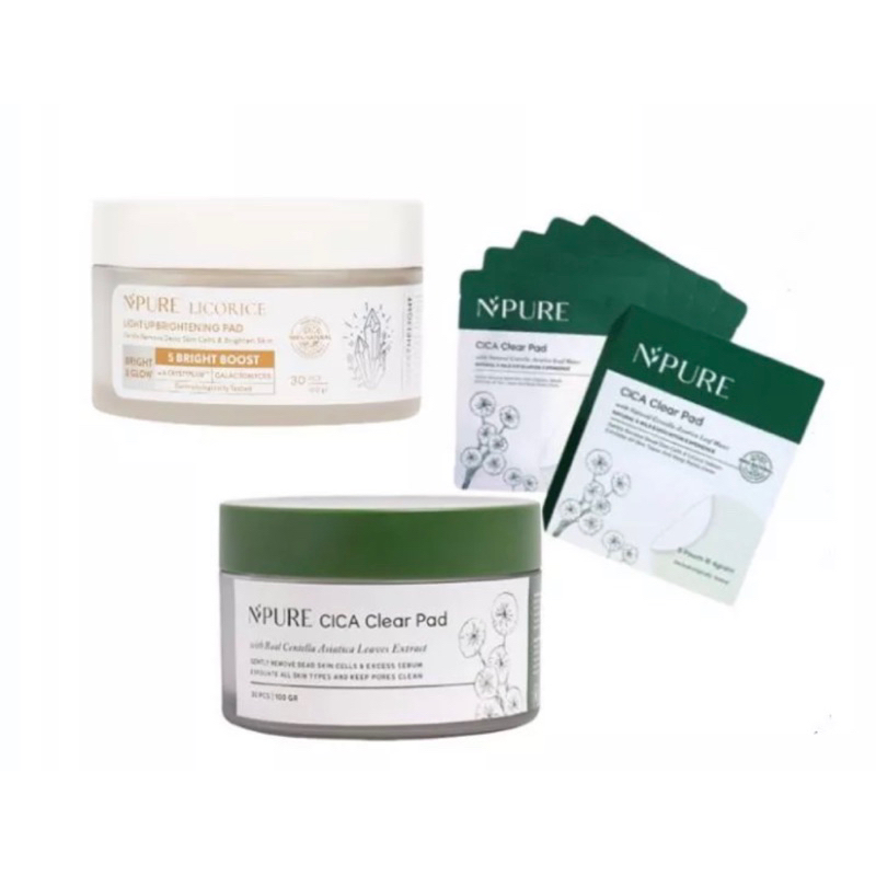 Jual Npure Cica Clear Pad 30 Pads exfoliation dan NPURE LICORICE LIGHT ...