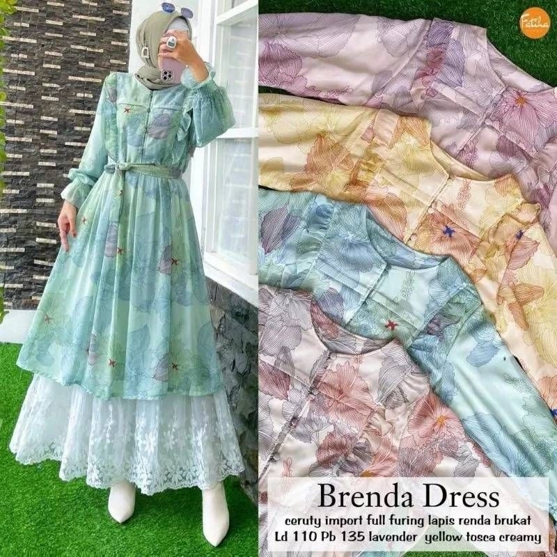 Jual BRENDA DRESS LABEL JASMINE READY | Shopee Indonesia