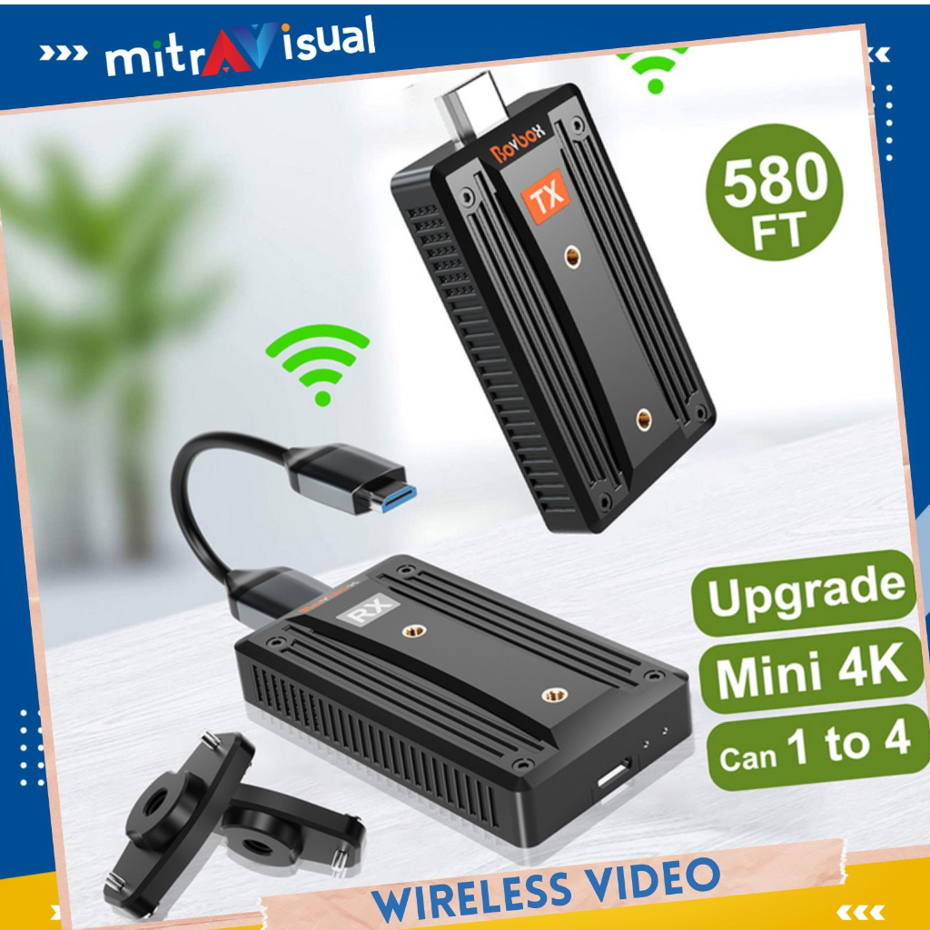 Jual BovBox Mini Wireless Video 176 Meter 4K To 1080P HDMI Extender ...