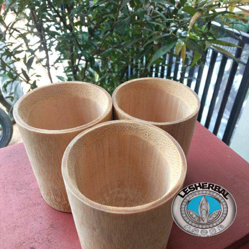 Jual gelas/cangkir bambu natural kerajinan tradisional | Shopee Indonesia