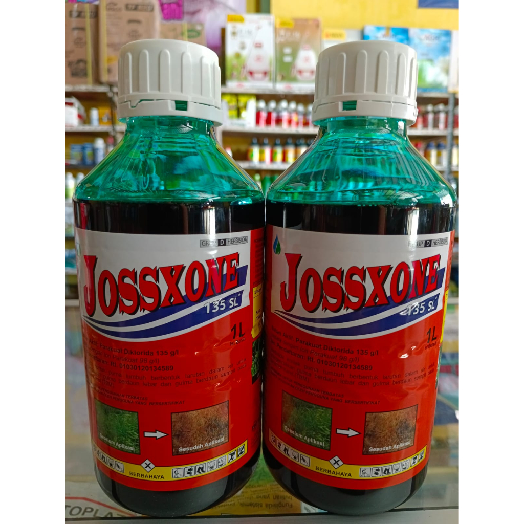 Jual Herbisida Jossxone 135 SL Racun Rumput Parakuat Kemasan 1 Liter ...