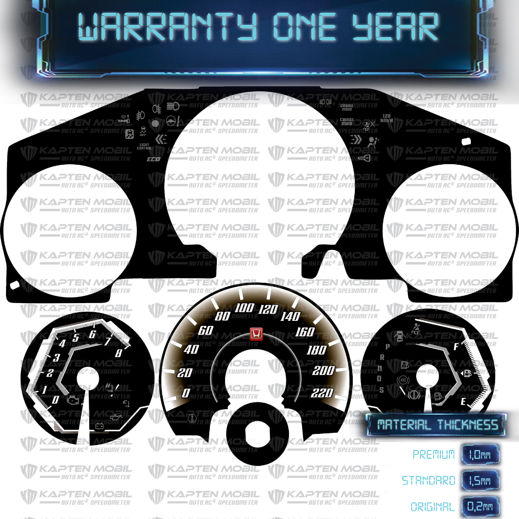 Jual Custom Panel Speedometer Mobil Jazz GE 8 Matic/Manual GT White ...