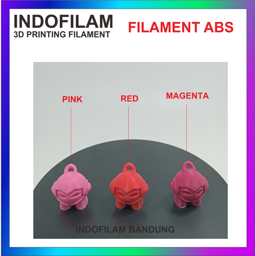 Jual FILAMENT ABS RED RED MAROON PINK LIGHT PINK 1KG 250GR TINTA 3D ...