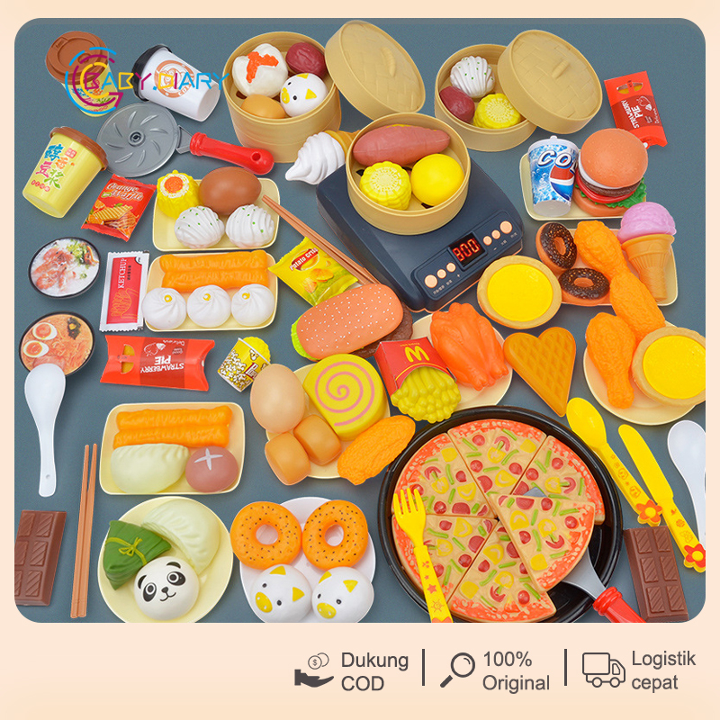 Jual [COD] Mainan dapur rumah bermain anak-anak potong dan tempel ...