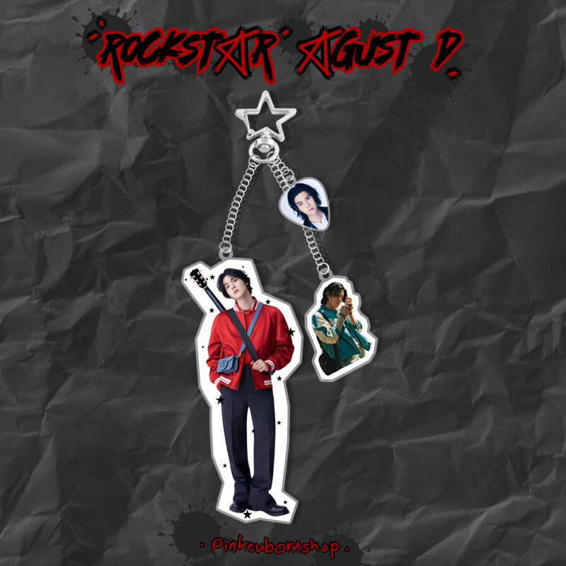 Jual Keychain BTS Special Edition Rockstar Agust D | Suga | Shopee ...