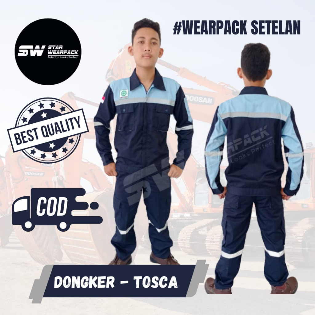 Jual Wearpack Setelan Baju & Celana Seragam Kerja Proyek Lapangan ...